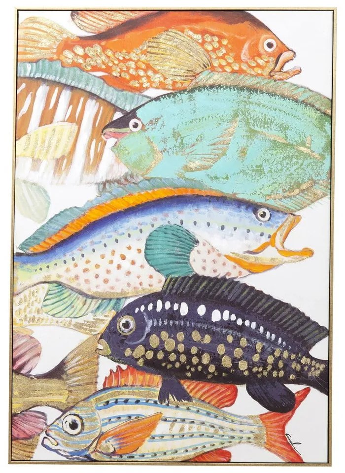 Obraz Kare Design Touched Fish Meeting II., 100 x 75 cm