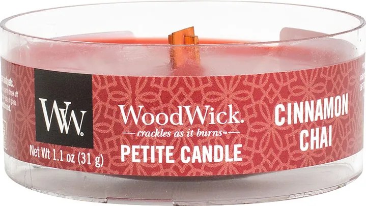 WoodWick – Petite Candle vonná svíčka Skořice a vanilka, 31 g