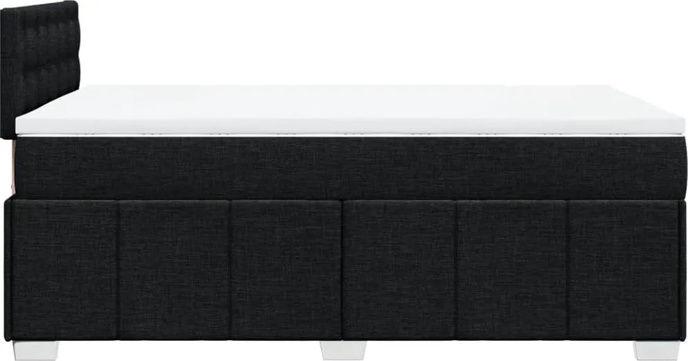 Box spring postel s matrací černá 120x200 cm textil 3289351