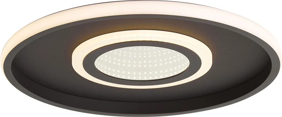 Moderní stropní svítidlo černé vč. LED a 3-stupňového vypínače - Frini