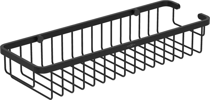 Mexen Uni-L, nástěnný koupelnový košík, černá matná, 70A8719-70
