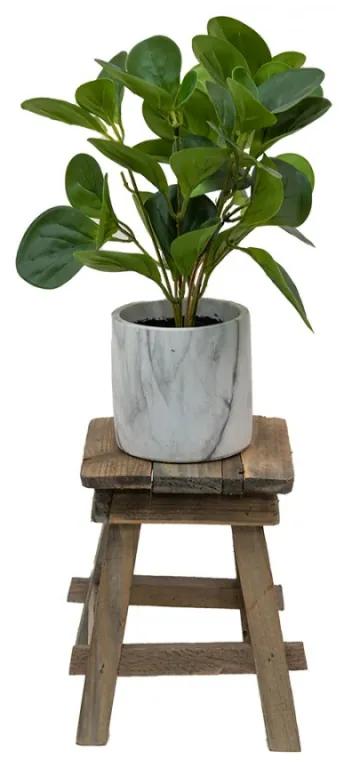 Dřevěný dekorační antik stolík na rostliny – 15x15x21 cm