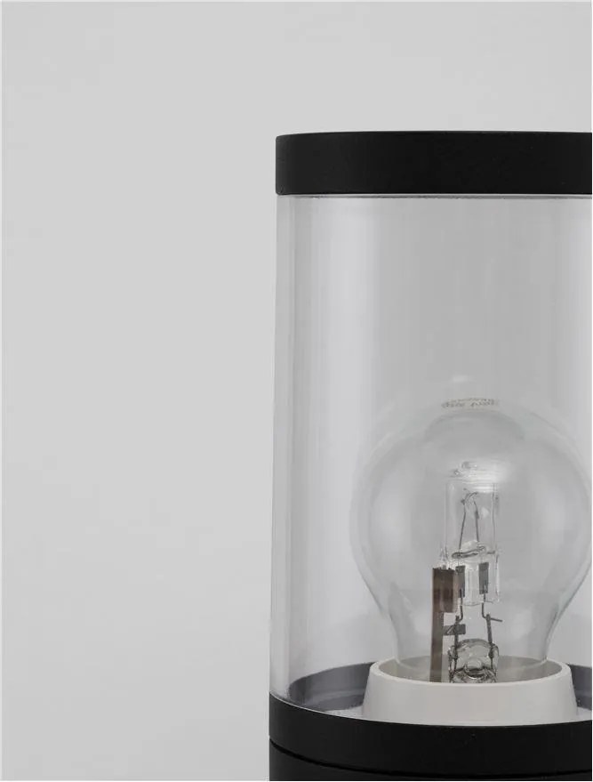 NV 9002875 Venkovní sloupkové svítidlo CETERA černý hliník a akryl E27 1x12W 220-240V IP54 bez žárovky - NOVA LUCE