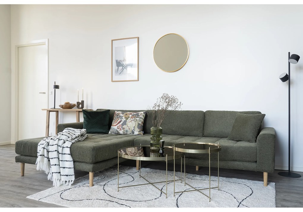 House Nordic Kulaté zrcadlo MADRID zlatá 60cm 4001450