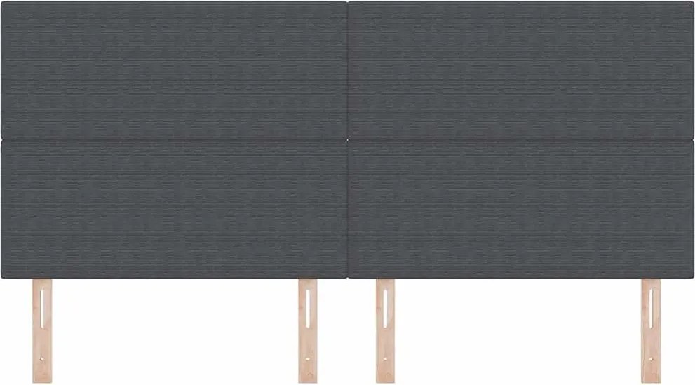 Čelo postele Tmavě šedá 200 cm Žebrovaná látka 3337737
