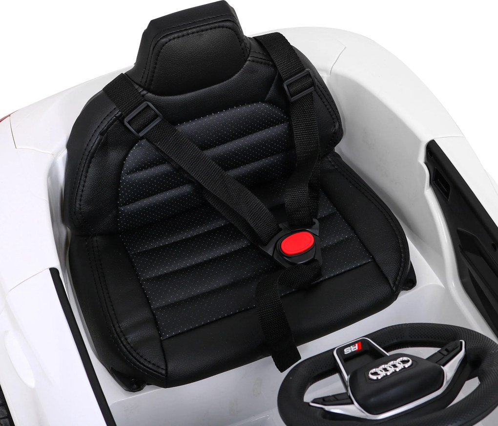 Ramiz Elektrické autíčko Audi RS E-Tron GT pro děti bílé + dálkové ovládání + pohon 4x4 + rádio MP3 + LED + EVA