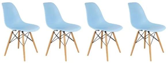 Ekspand Sada modrých židlí skandinávský styl CLASSIC 3 + 1 ZDARMA!