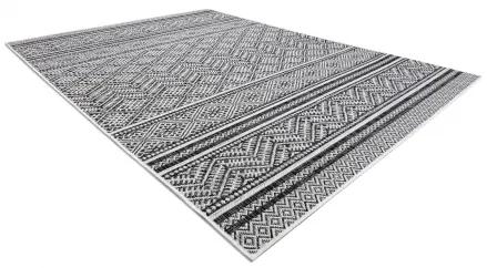 koberec SISAL SION cikcak, diamanty BOHO 22168 ploché tkaní černý / e velikost 180x270 cm | krásné koberce cz