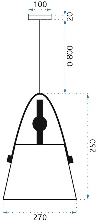 Toolight Buffo, stropní svítidlo 1xE27 APP156-1CP, černá, OSW-00170
