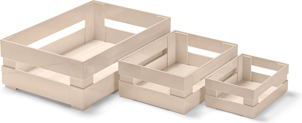 Tchibo - Úložné boxy - barva: béžová