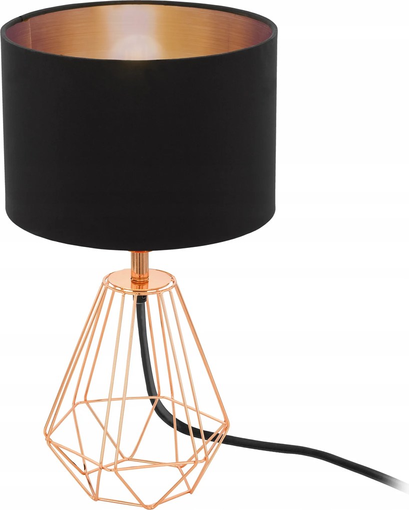 Stolní lampa Eglo Carlton2 černá, měděná, 60 W Popis