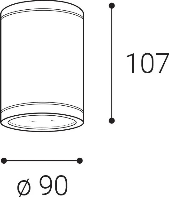 LED2 5234654D LED2 Venkovní stropní svítidlo TUBO II, A DALI/PUSH 10W 3000K/4000K/5700K antracit - LED2 Lighting