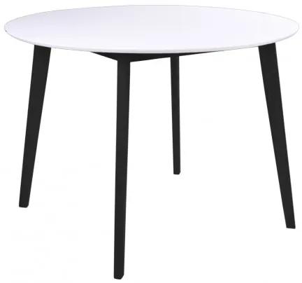Jídelní stůl VOJENS 105 cm,bílý, černá podnož House Nordic 2201033