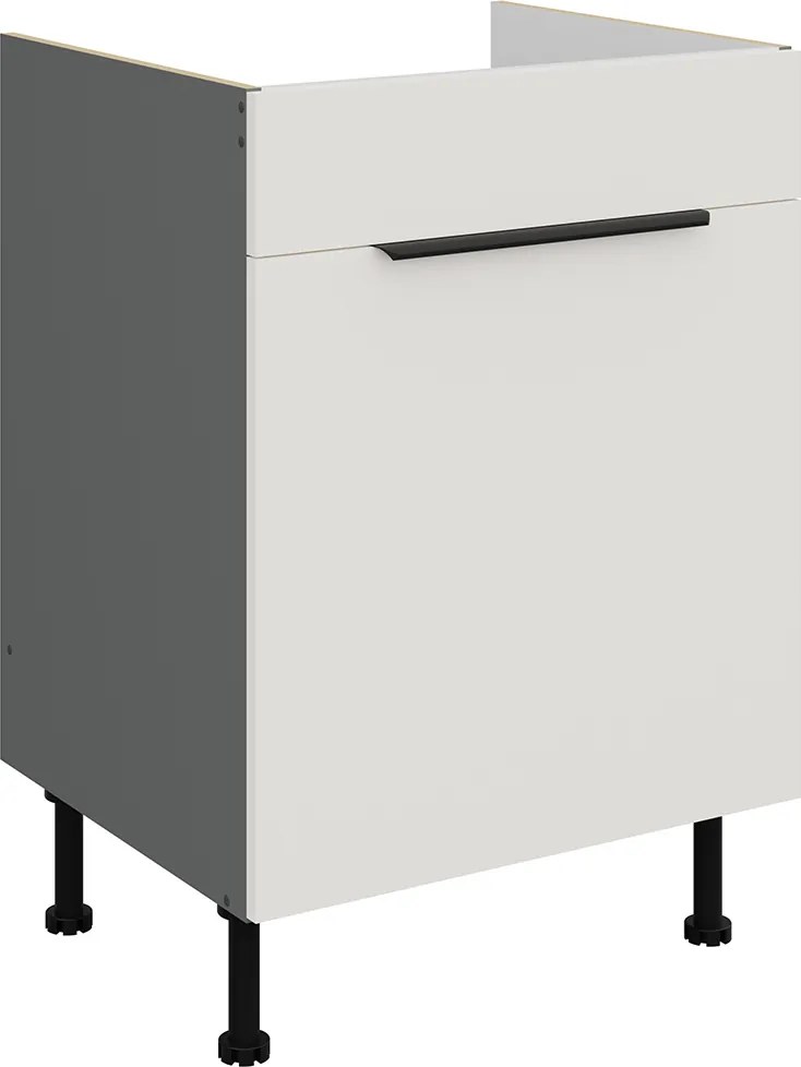 ARIA aw | dolní skříňka 60 ZL 1S dřezová | 60 cm | PREMIUM BOX | antracit/bílá