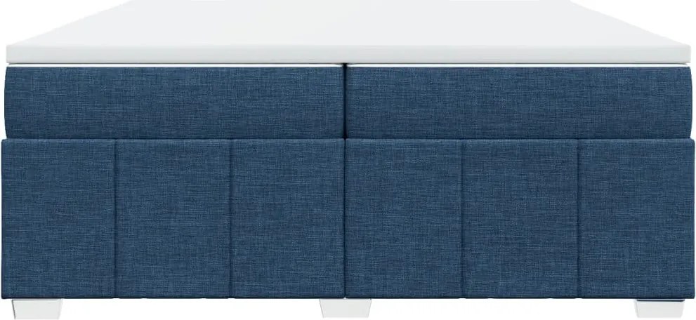 Box spring postel s matrací modrá 200x200 cm textil 3285504