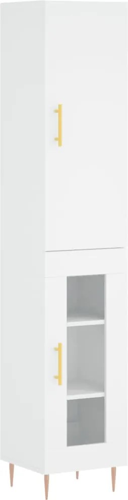 Skříň highboard bílá 34,5 x 34 x 180 cm kompozitní dřevo 3199033