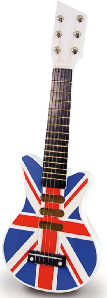 Dřevěná kytara Union Jack