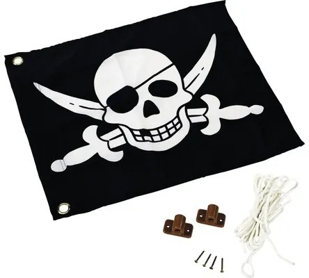 Vlajka textilní - motiv Piráti