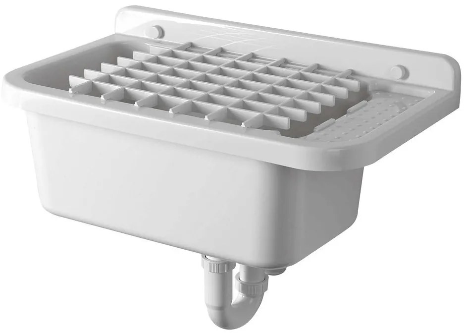 Aqualine, Závěsná výlevka s odkládací plochou 60x34cm, plast, bílá, PI5060