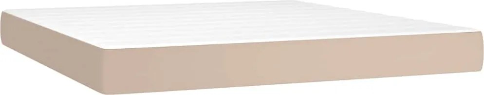 Box spring postel s matrací cappuccino 160x200 cm umělá kůže 3129044
