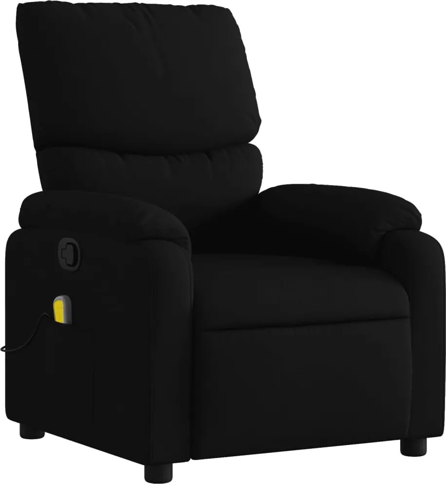 Masážní křeslo s polohovacím mechanismem, černé, látkové 3205686