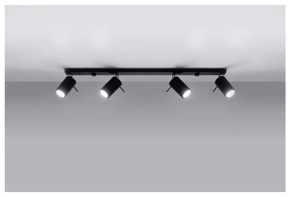 Černé stropní svítidlo Nice Lamps Etna 4L