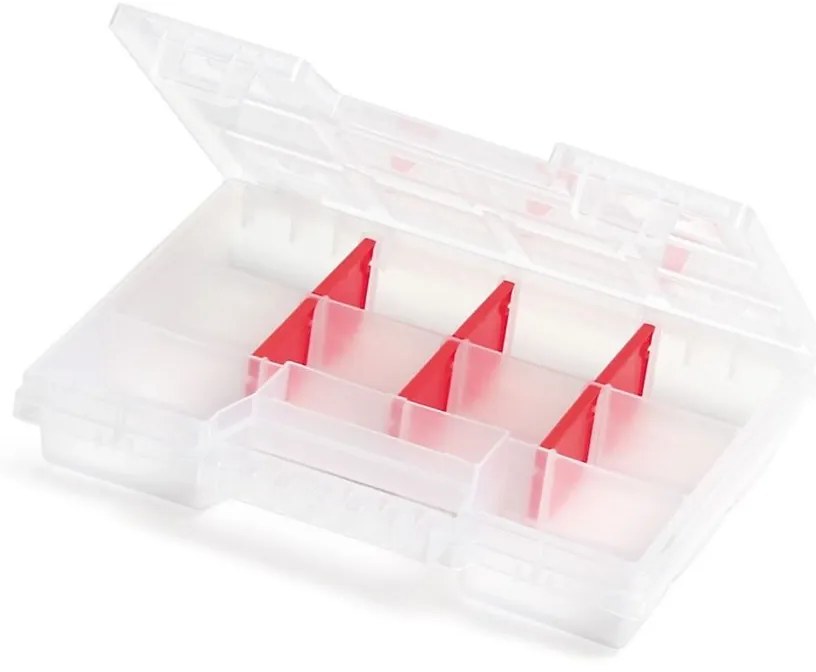PROSPERPLAST Plastový organizér 10 přihrádek NORT 195x155x35 červený