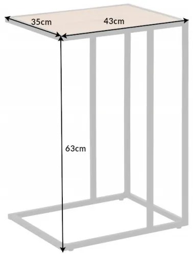 Odkládací stolek Slim Line 45cm divoký dub černý/ 42008