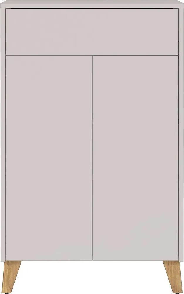 Krémová matná vysoká koupelnová skříňka 63x101 cm Arnea – Germania