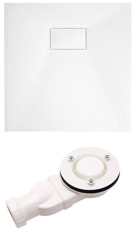 BPS-koupelny Čtvercová akrylátová sprchová vanička HYD-SSV-JUKO 90x90 bílá