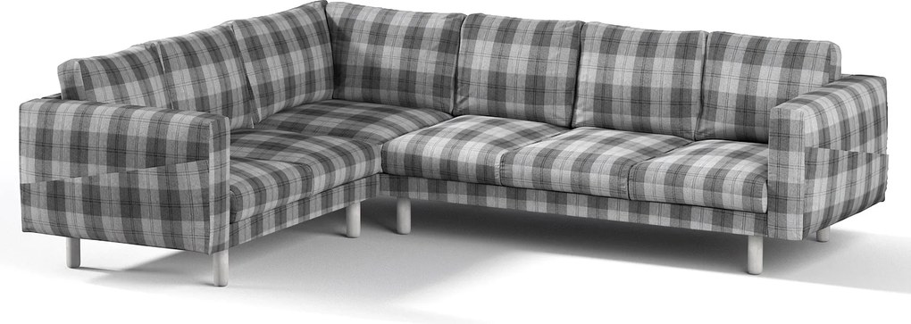 Potah na pohovku IKEA Norsborg rohová 5-místná barva šedá látka pletený vzor, vzorované