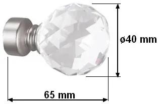 GARNÝŽE-HEBR Garnýž Koule crystal satina jednoduchá 420 cm