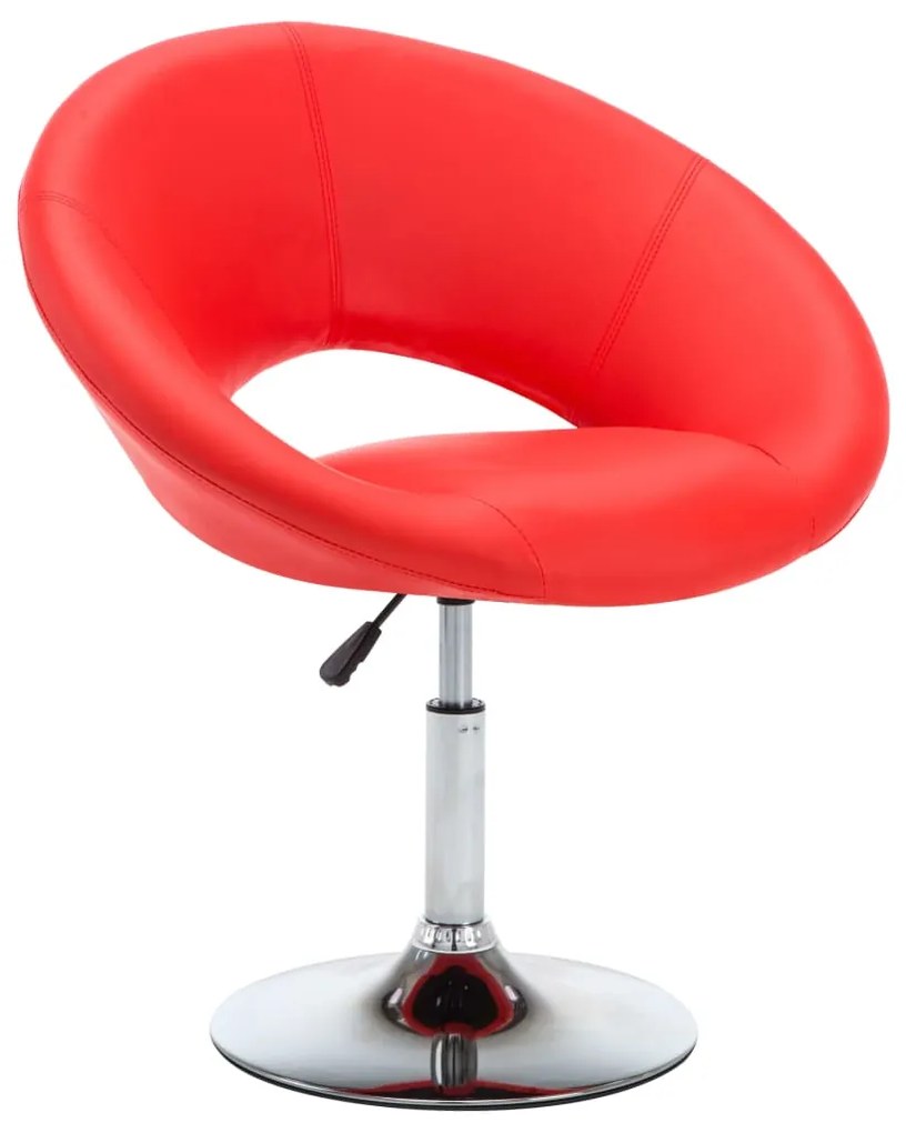246916 vidaXL Otočná jídelní židle červená umělá kůže