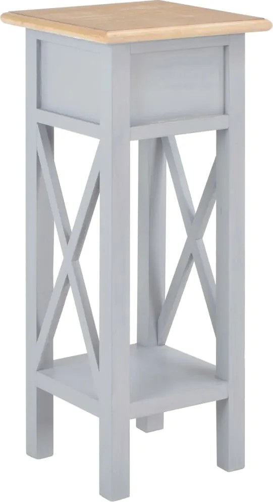 Odkládací stolek šedý 27 x 27 x 65,5 cm dřevo 280058