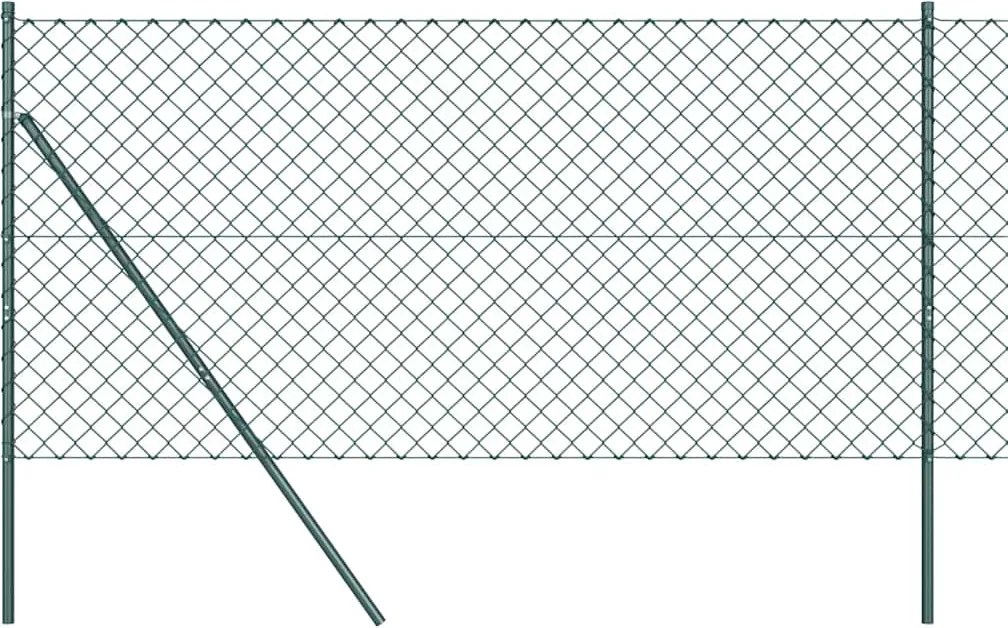 Oplocení na řetězcích se upevňuje na zem 10 x 1,5 m Zelená 3351080