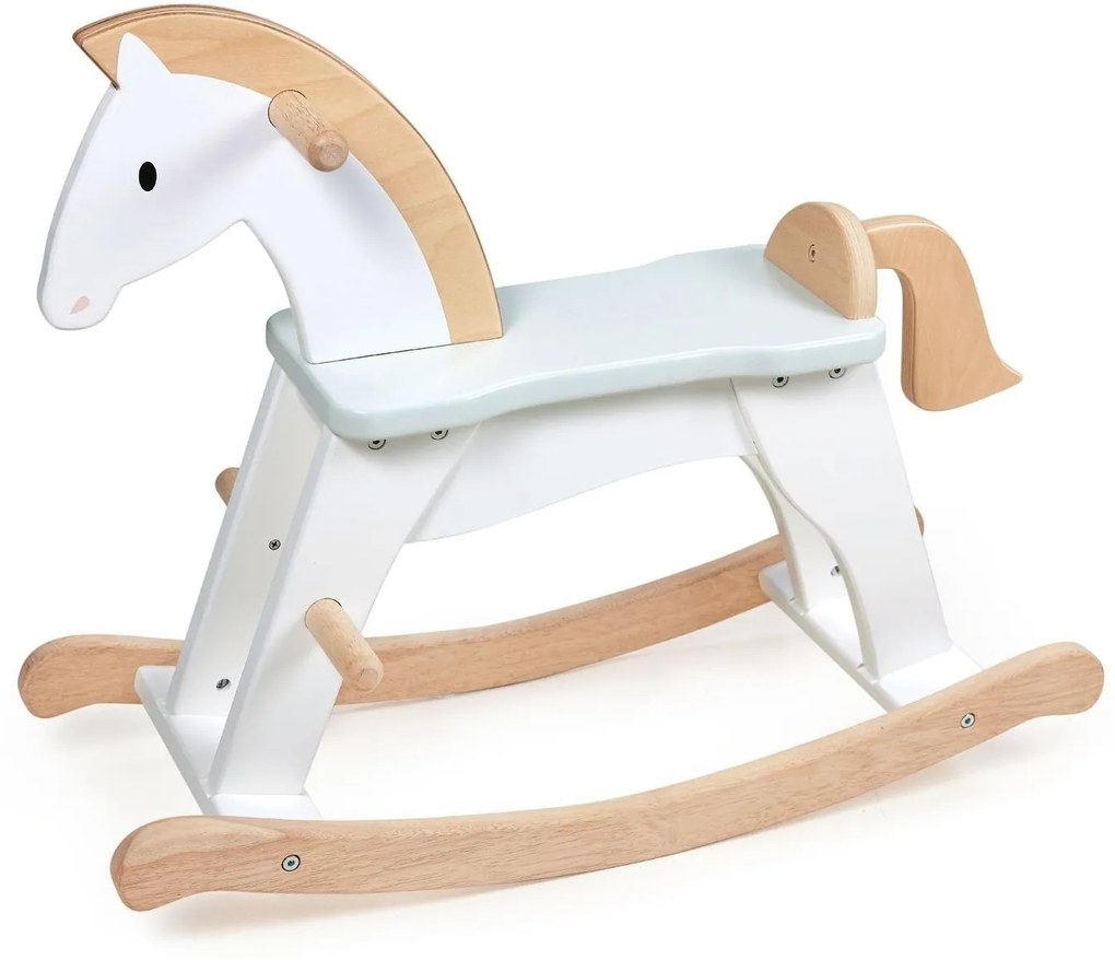 Houpací kůň dřevěný houpací kůň tender leaf lucky rocking horse