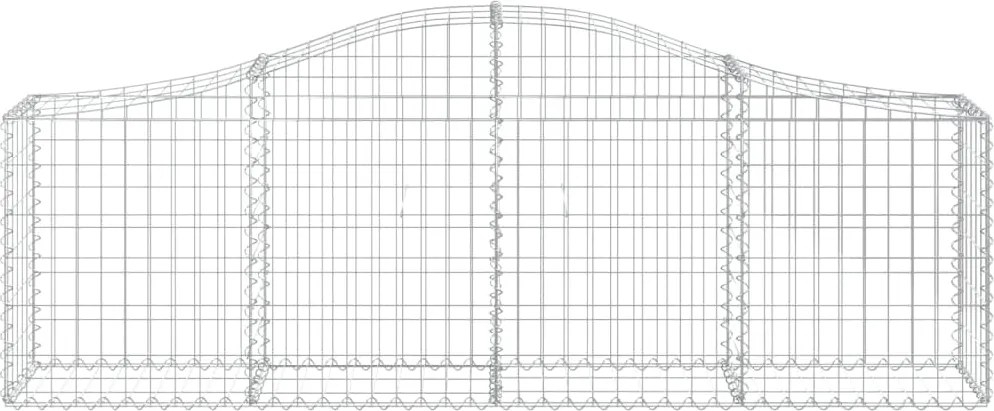Klenuté gabionové koše 7 ks 200x30x60/80 cm pozinkované železo 3145393
