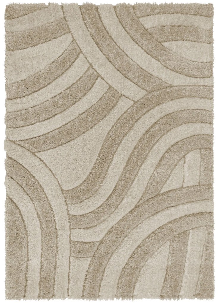 Flair Rugs, Kusový koberec Indulgence Velvet Carved Natural, 120x170, béžová, ložnice