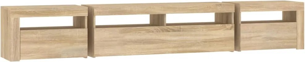 TV skříňka s LED osvětlením dub sonoma 240x35x40 cm 3152724