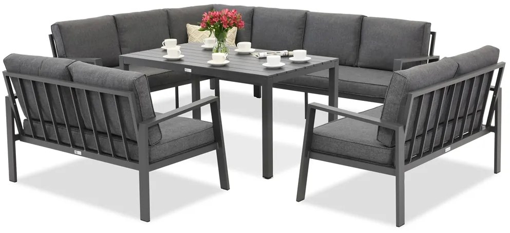 Garden Point Zakintos Comida 9 antracitový rohový zahradní set