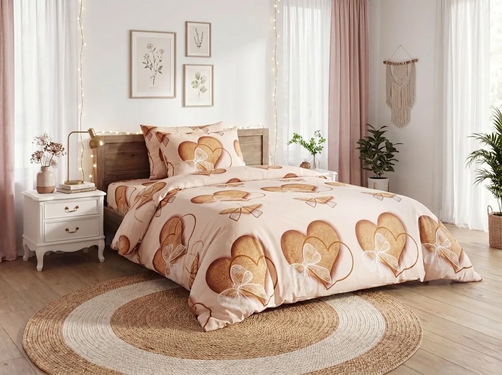 Povlečení z mikrovlákna HEART NEST vzorované Rozměr povlečení: 70 x 80 cm | 140 x 200 cm