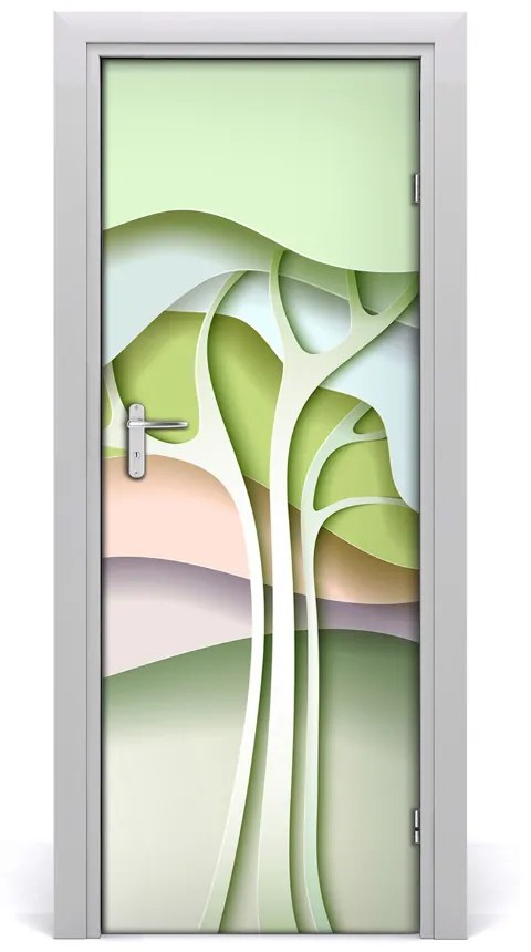 Samolepící fototapeta na dveře Abstraktní dřevo 75x205 cm