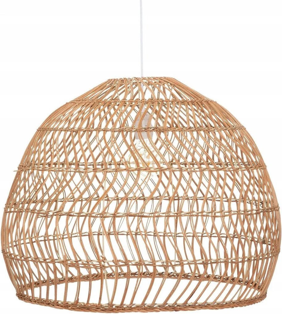 Závěsná Lampa Joy 58 cm ratan Ažurová Forma boho styl