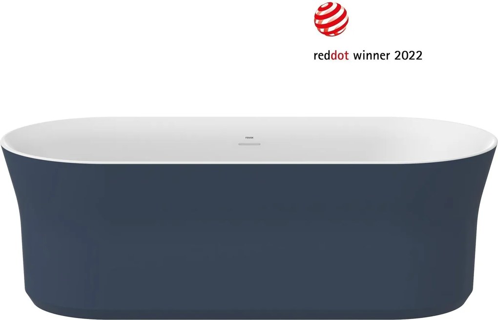Ravak Ypsilon vana volně stojící 180 x 80 cm odtok bílá modrá XC00100071