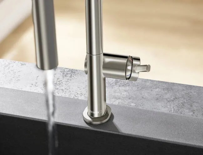 Hansgrohe Talis M54, kuchyňská páková baterie 210, vytahovatelná sprška, 2jet, sBox, vzhled nerezu, HAN-72801800