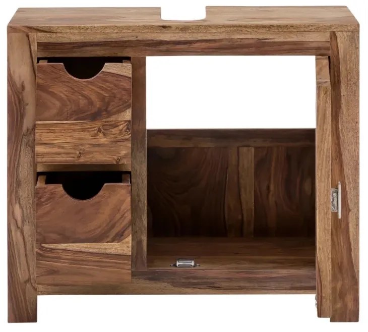 furniture-nabytek.cz - Masivní umyvadlová skříňka Lagano z palisandru, lakovaná, hnědá – 70×30×63 cm