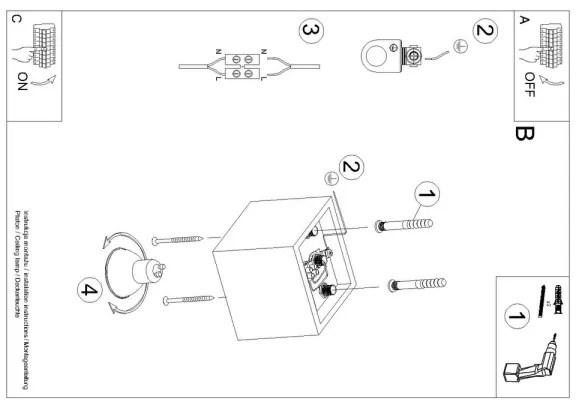 Sollux SL.0027 - Bodové svítidlo QUAD 1 1xGU10/10W/230V bílá