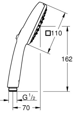 GROHE 26092001 - Ruční sprcha VITALIO COMFORT 110 × 110 mm lesklý chrom