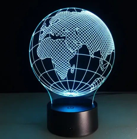 Madrid Magnificence Globe - LED lampa - 7 různých barev - USB - P108
