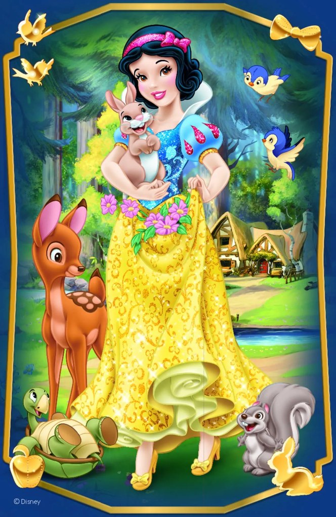 Trefl Minipuzzle Krásné princezny/Disney Princess 54dílků 4 druhy v krabičce 6x9x4cm 40ks v boxu